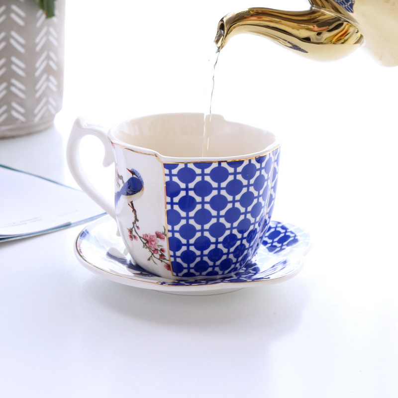 British design Tea cup blue style - NJM Trading