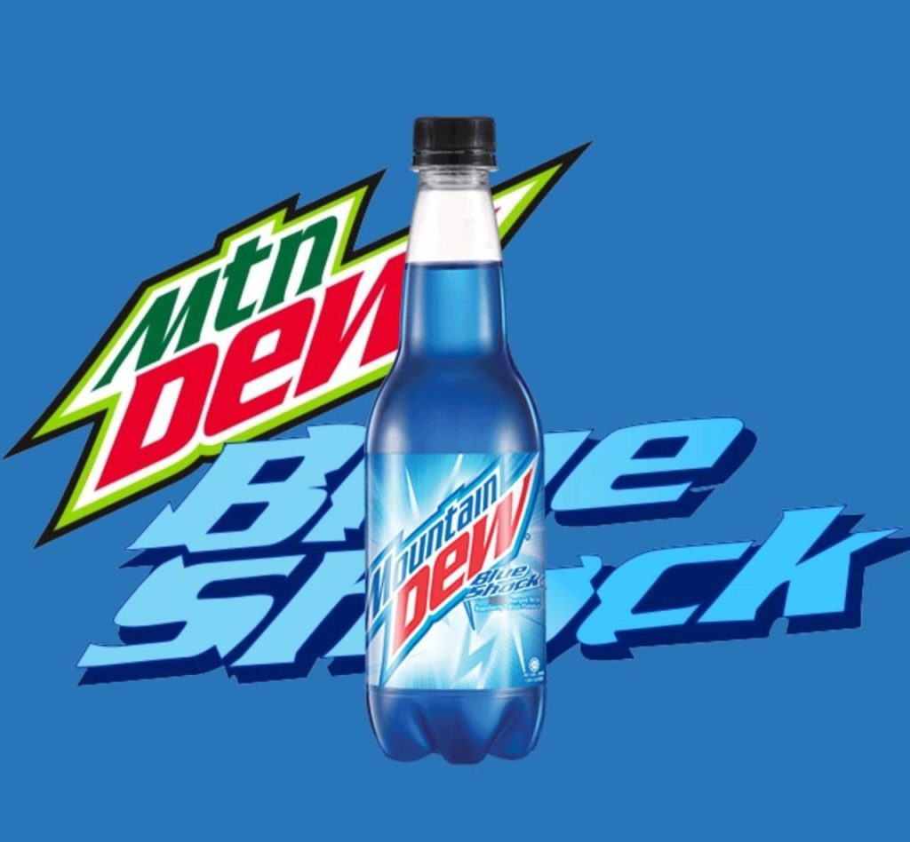 Mountain Dew Blue Shock with Raspberry Citrus Flavour 400 ml (24 Bottle ...